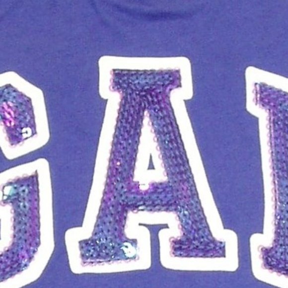 GAP | Shirts & Tops | Purple Sequin Logo Gap Kids Tee Shirt Top Girls ...
